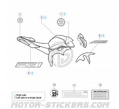 Yamaha FZ1 N 2010 decals
