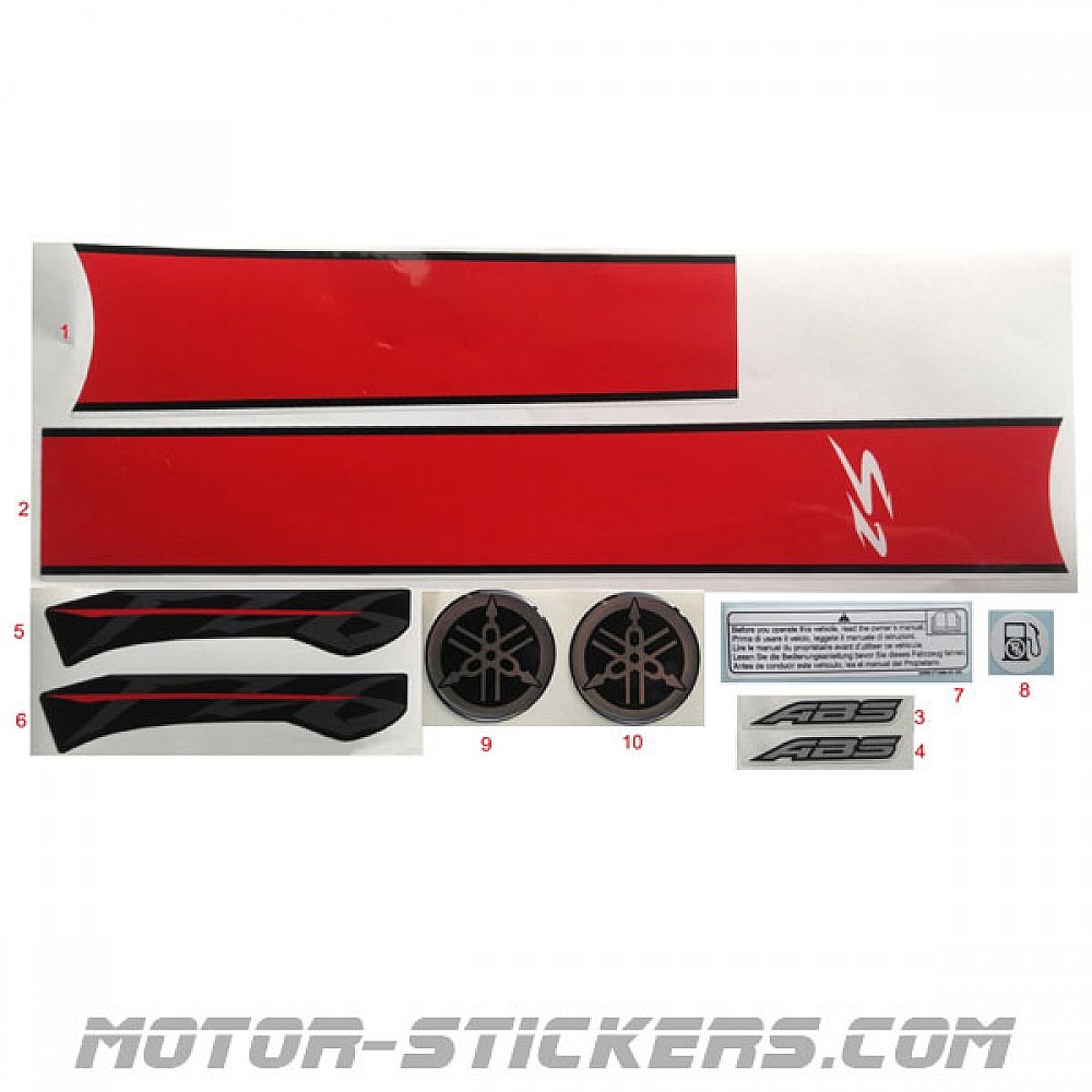 Yamaha FZ6 2008 decals