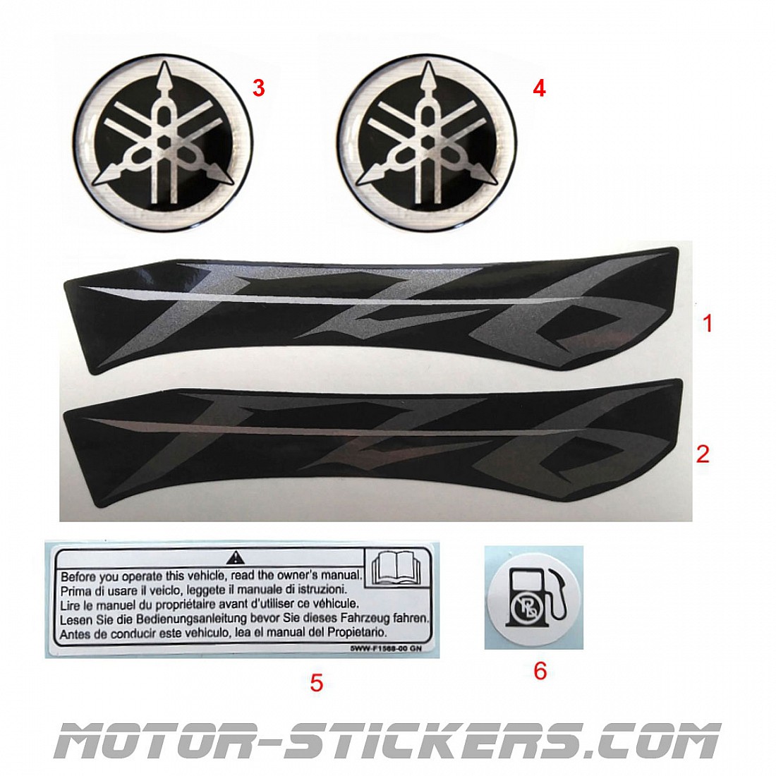 Yamaha FZ6 2007 decals