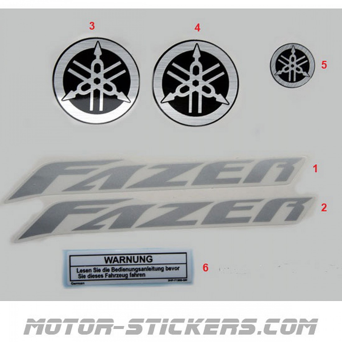 Yamaha FZ6S Fazer 2005 decals