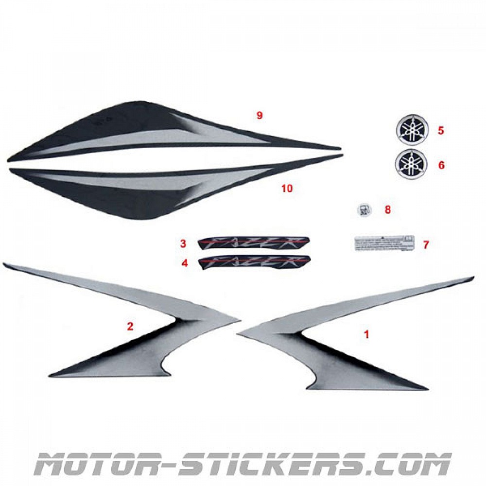 Yamaha FZ6S Fazer 2007 decals