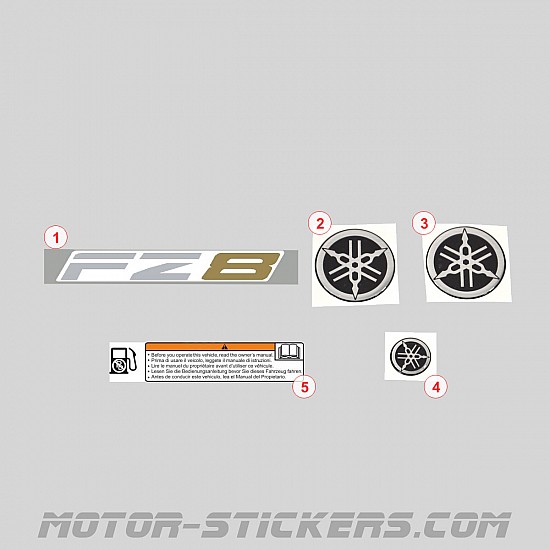Yamaha FZ8 '10-2011 decals