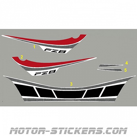 Yamaha FZ8 2012 stickers
