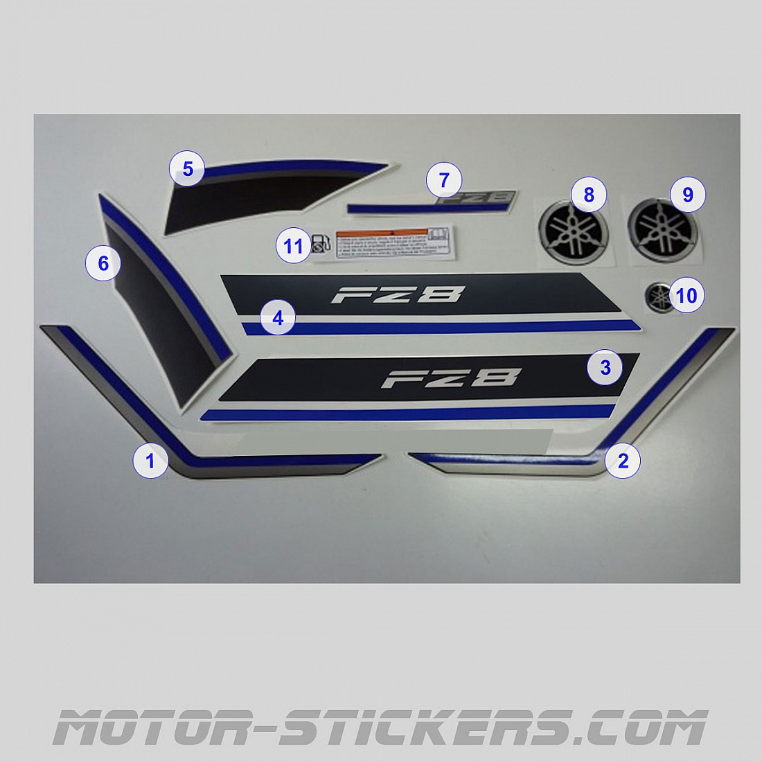 Yamaha FZ8 2014-2015 decals