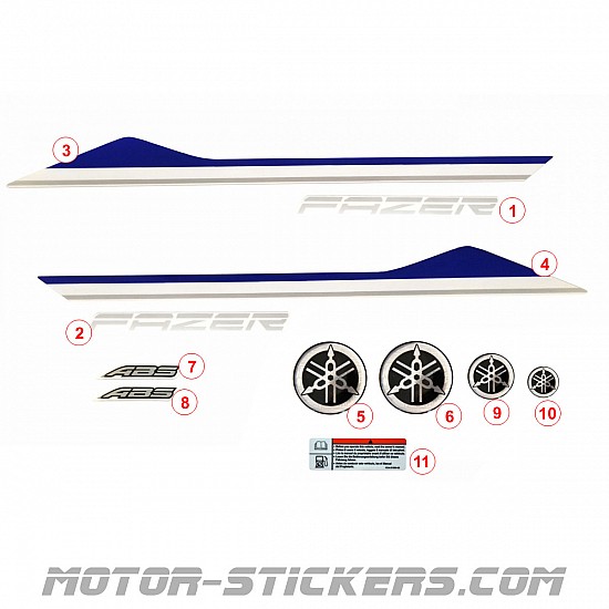Yamaha FZ8S '13-2014 decals