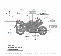 Yamaha FZR 1000 1993 decals