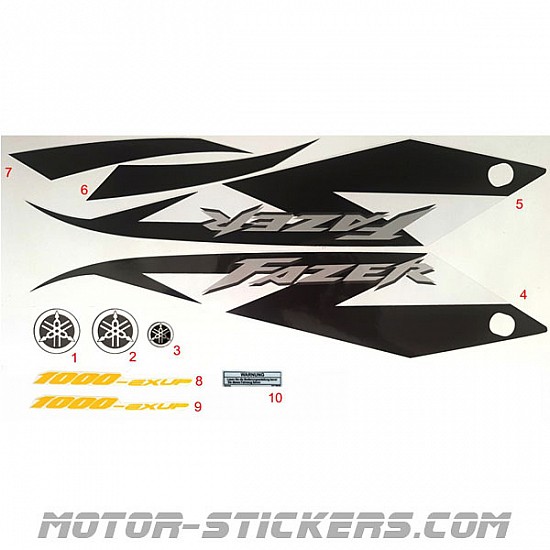 Yamaha FZS 1000 Fazer '03-2005 autocollants