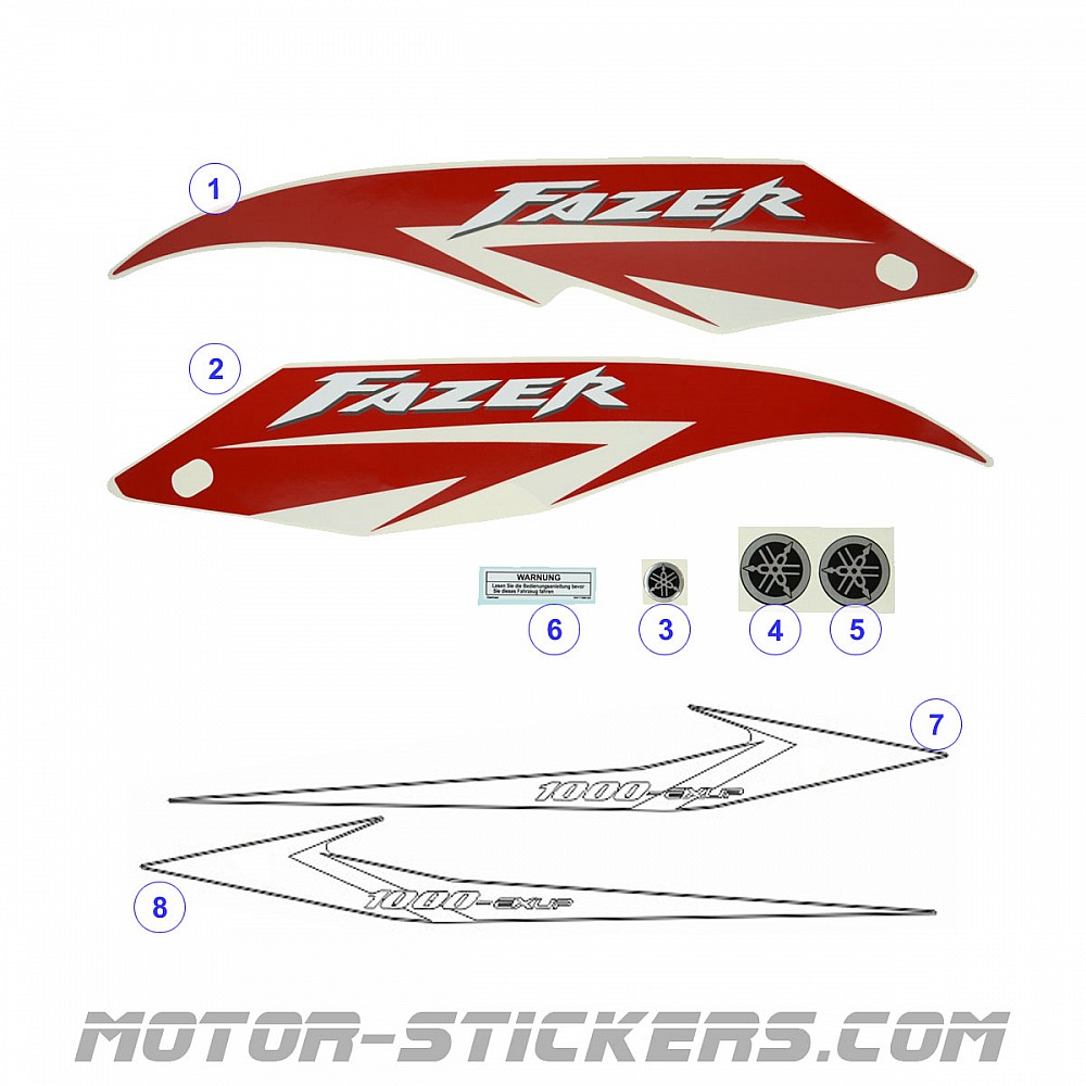 Yamaha FZS 1000 Fazer 2005 decals