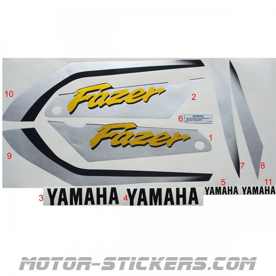 Yamaha FZS 600 Fazer 2001 decals