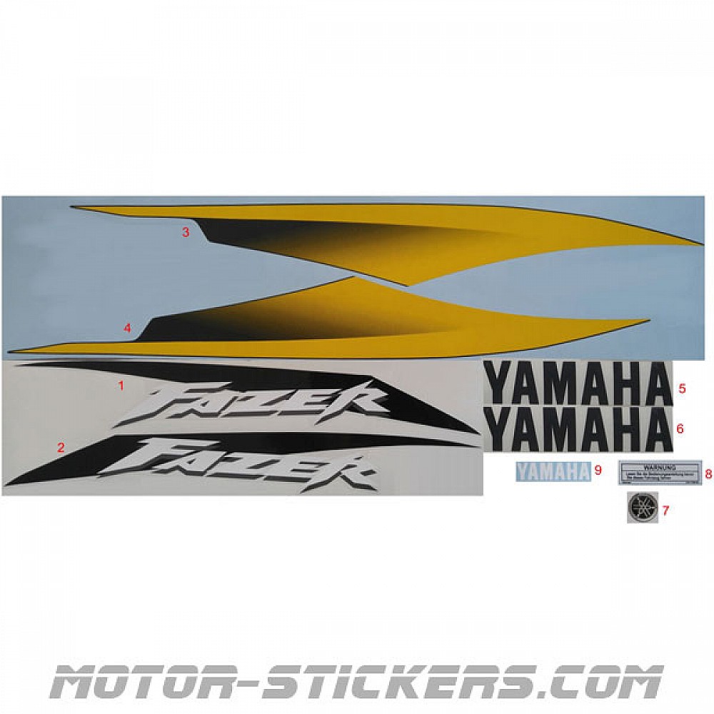 Yamaha FZS 600 Fazer 2002 pegatinas
