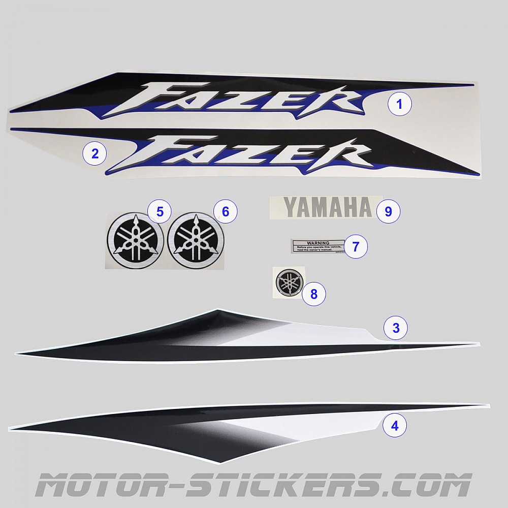 Yamaha FZS 600 Fazer 2003 autocollants