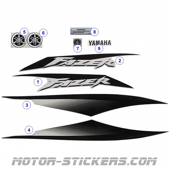 Yamaha FZS 600 Fazer 2003 decals