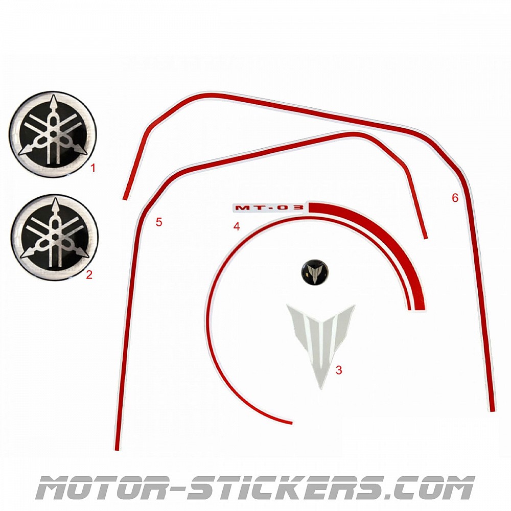 Yamaha MT-03 2011-2012 decals