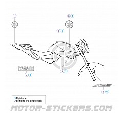 Yamaha MT-03 2019 decals