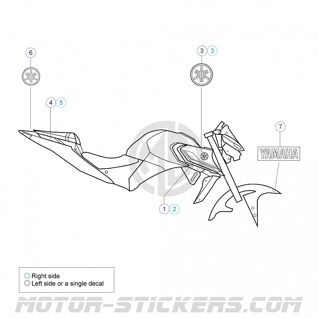 Yamaha MT-03 2024 stickers
