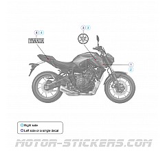 Yamaha MT-07 2021 decals
