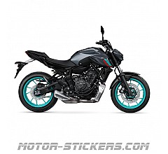 Yamaha MT-07 2022 decals