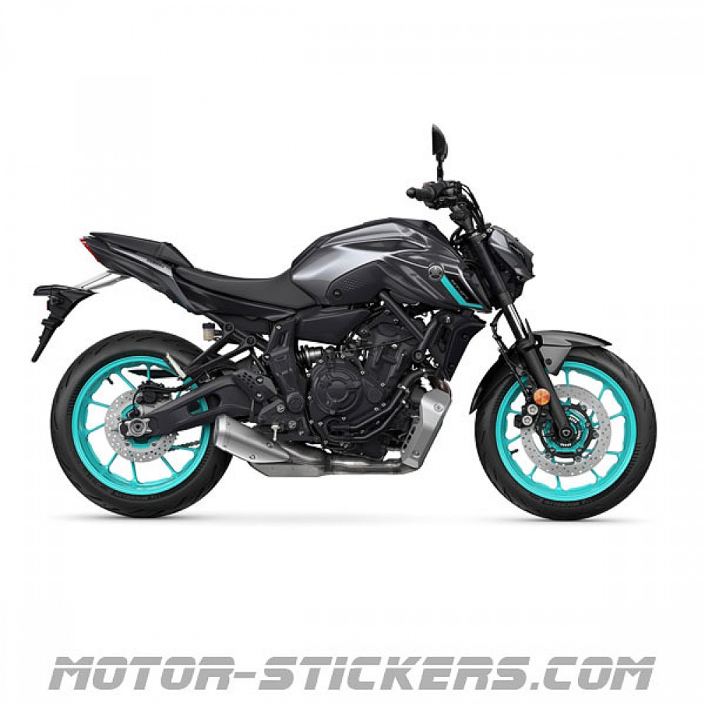 Yamaha MT-07 2024 decals