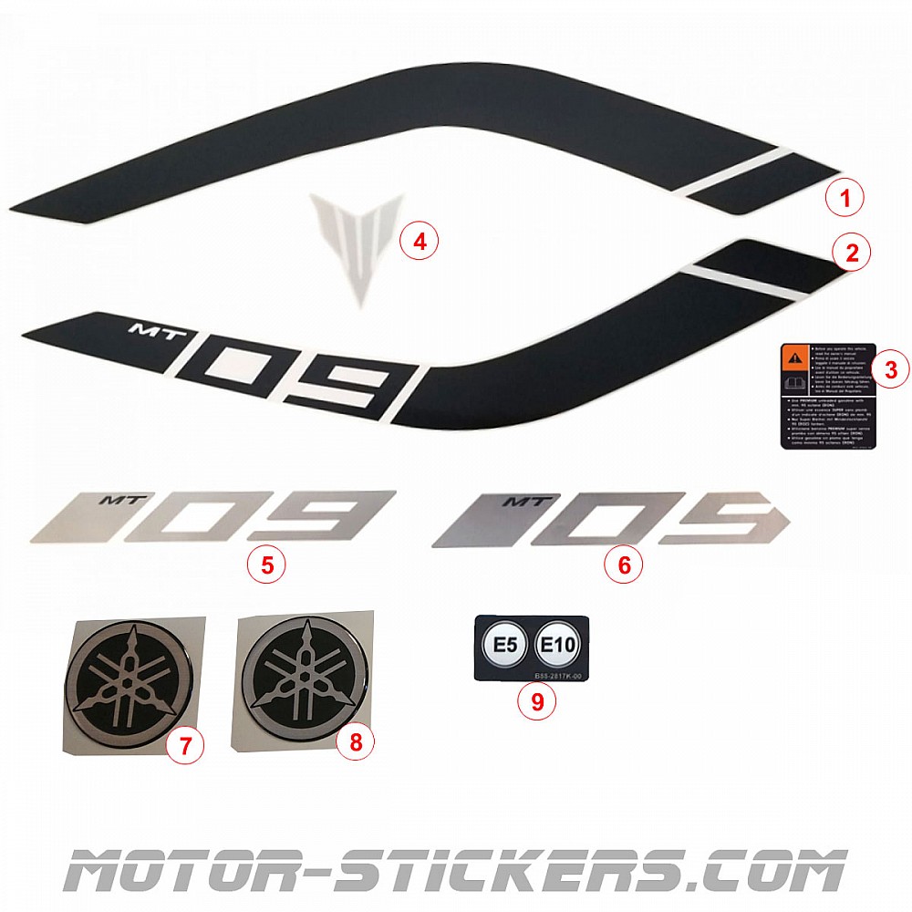 Yamaha MT-09 2019 decals