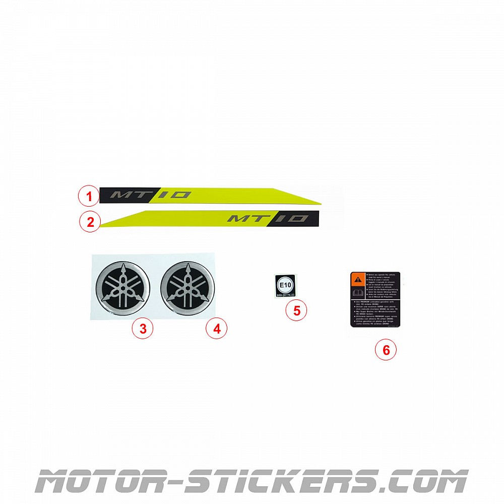 Yamaha MT-10 2018 decals