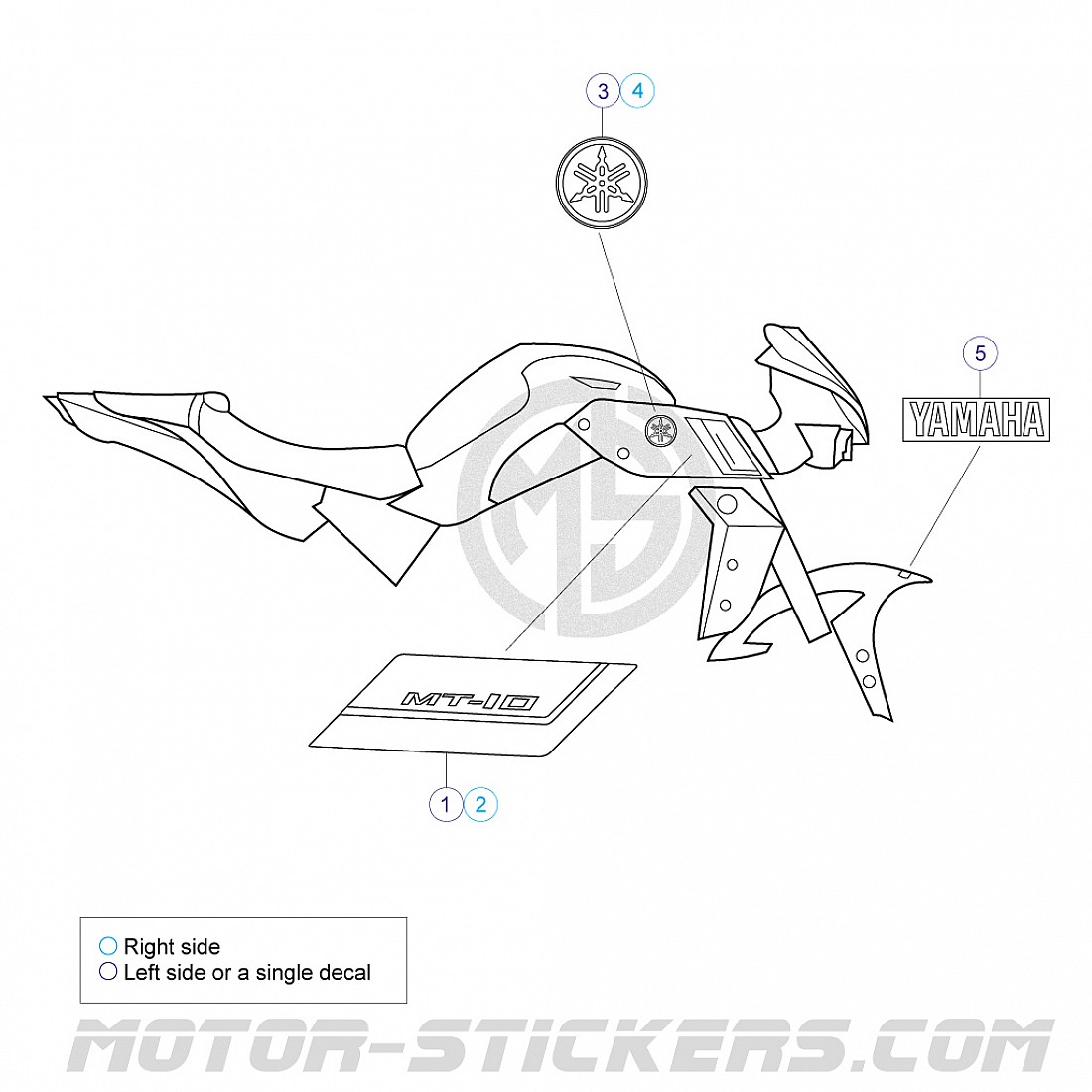 Yamaha MT-10 2022 decals