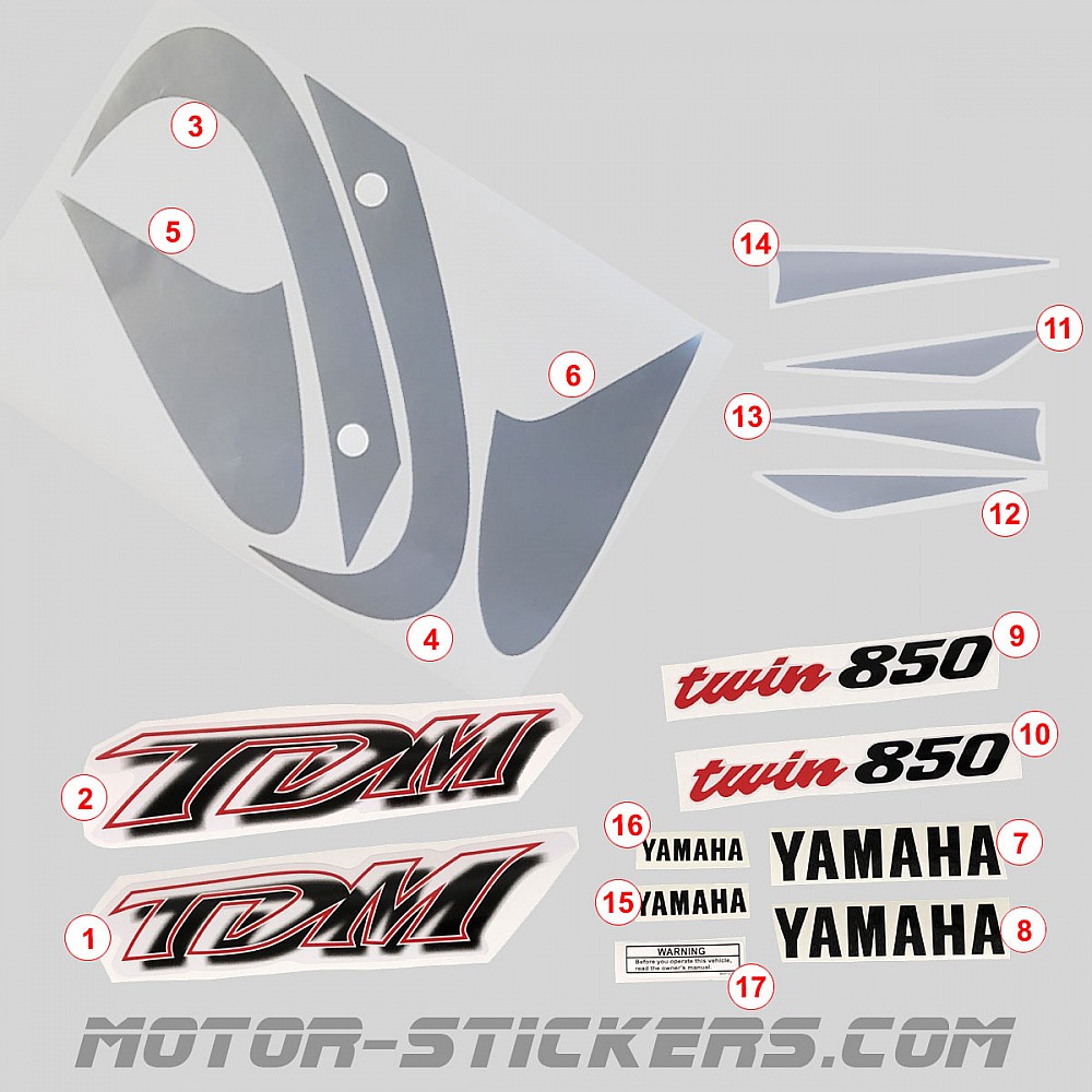 Yamaha TDM 850 2000 decals