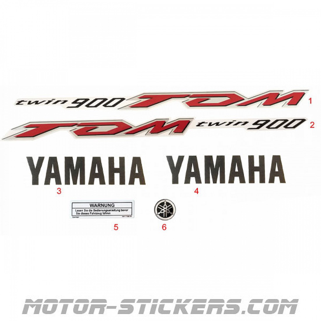 Yamaha TDM 900 2002 decals