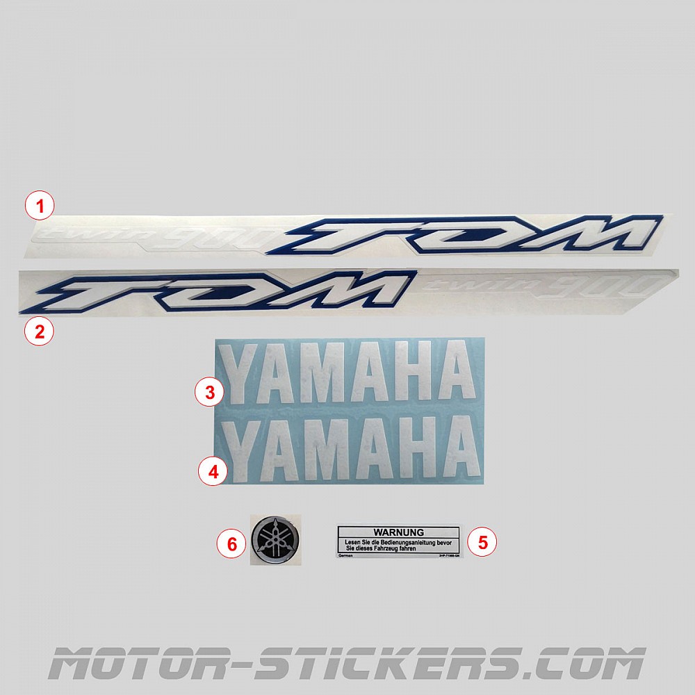 Yamaha TDM 900 2002 decals