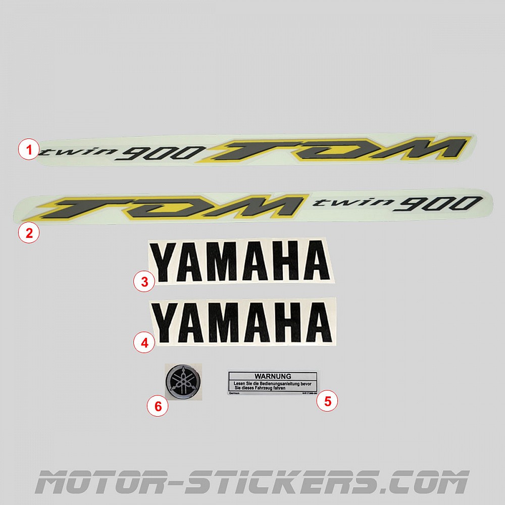 Yamaha TDM 900 2002 decals