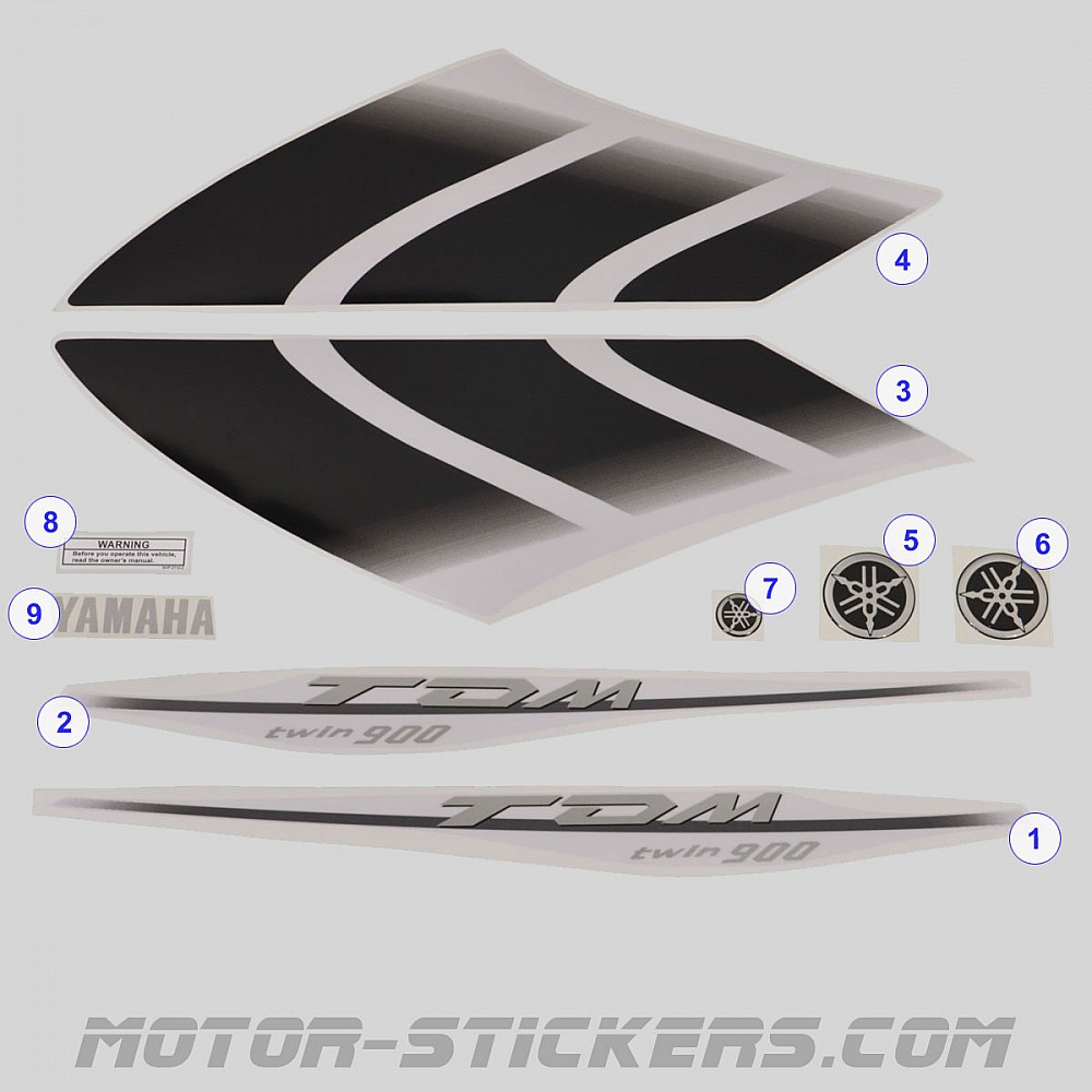 Yamaha TDM 900 2007 decals