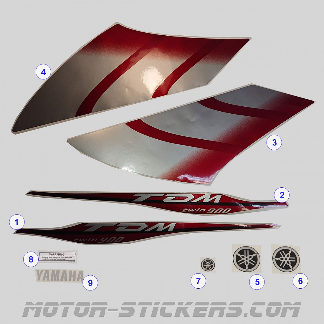 Yamaha TDM 900 2008 decals