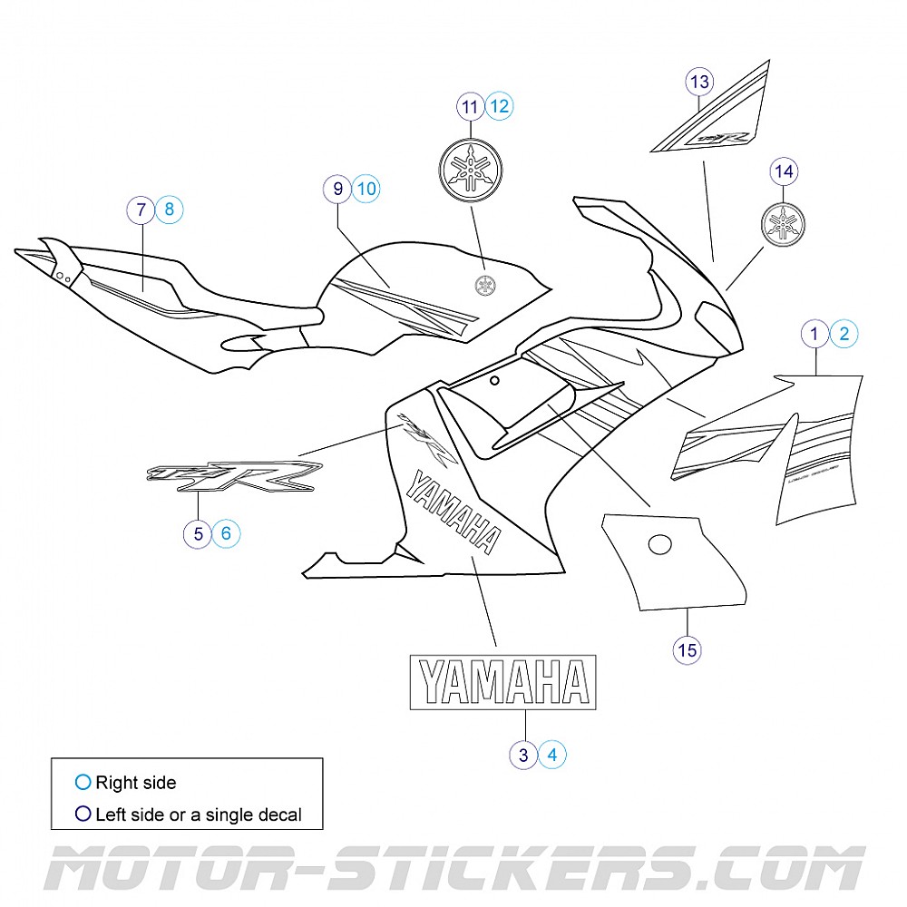 Yamaha TZR 50 2008 decals