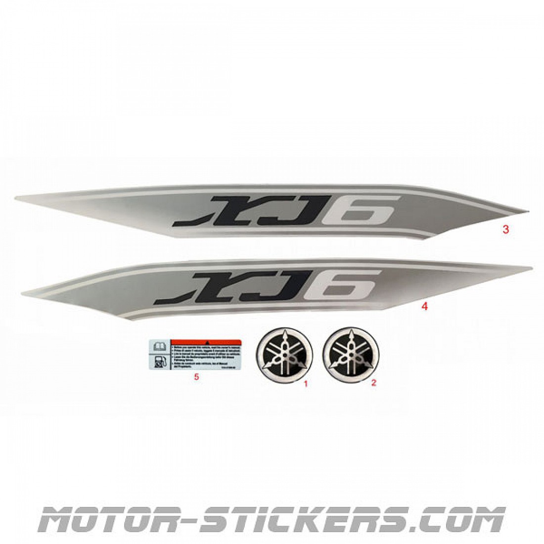 Yamaha XJ6 '09-2010 autocollants