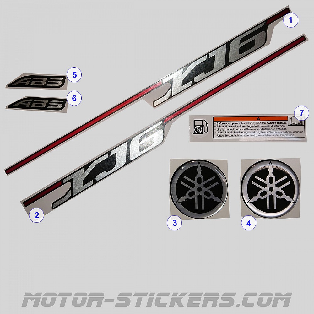 Yamaha XJ6 2013 decals