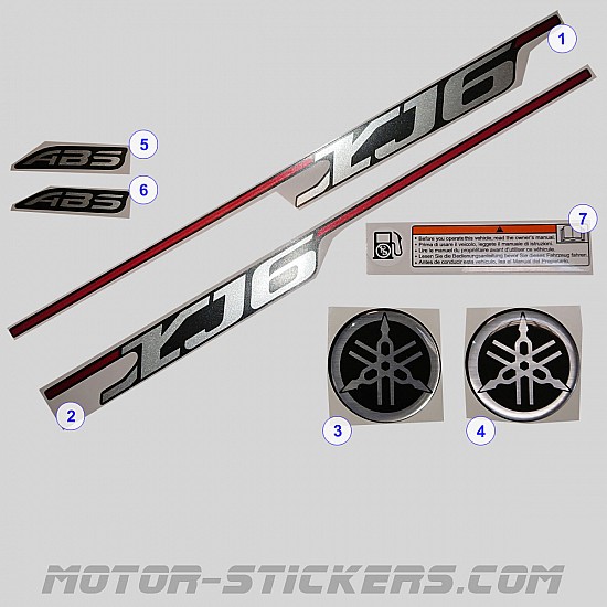 Yamaha XJ6 2013 decals