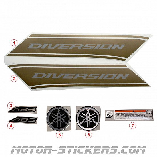 Yamaha XJ6 Diversion '09-2010 decals