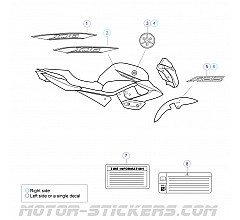 Yamaha XJ6 Diversion2010 decals