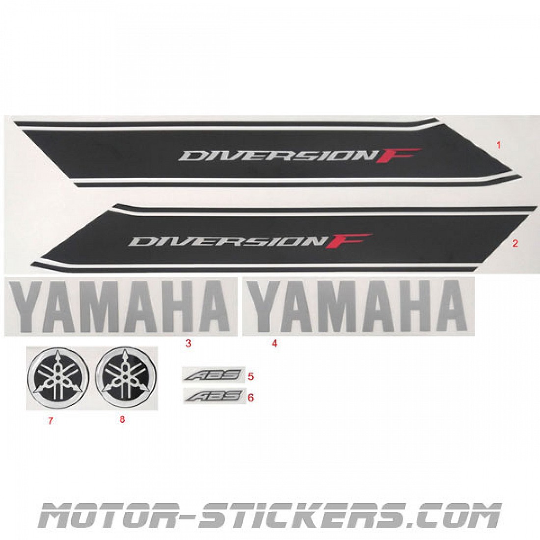 Yamaha XJ6 Diversion F 2010 decals