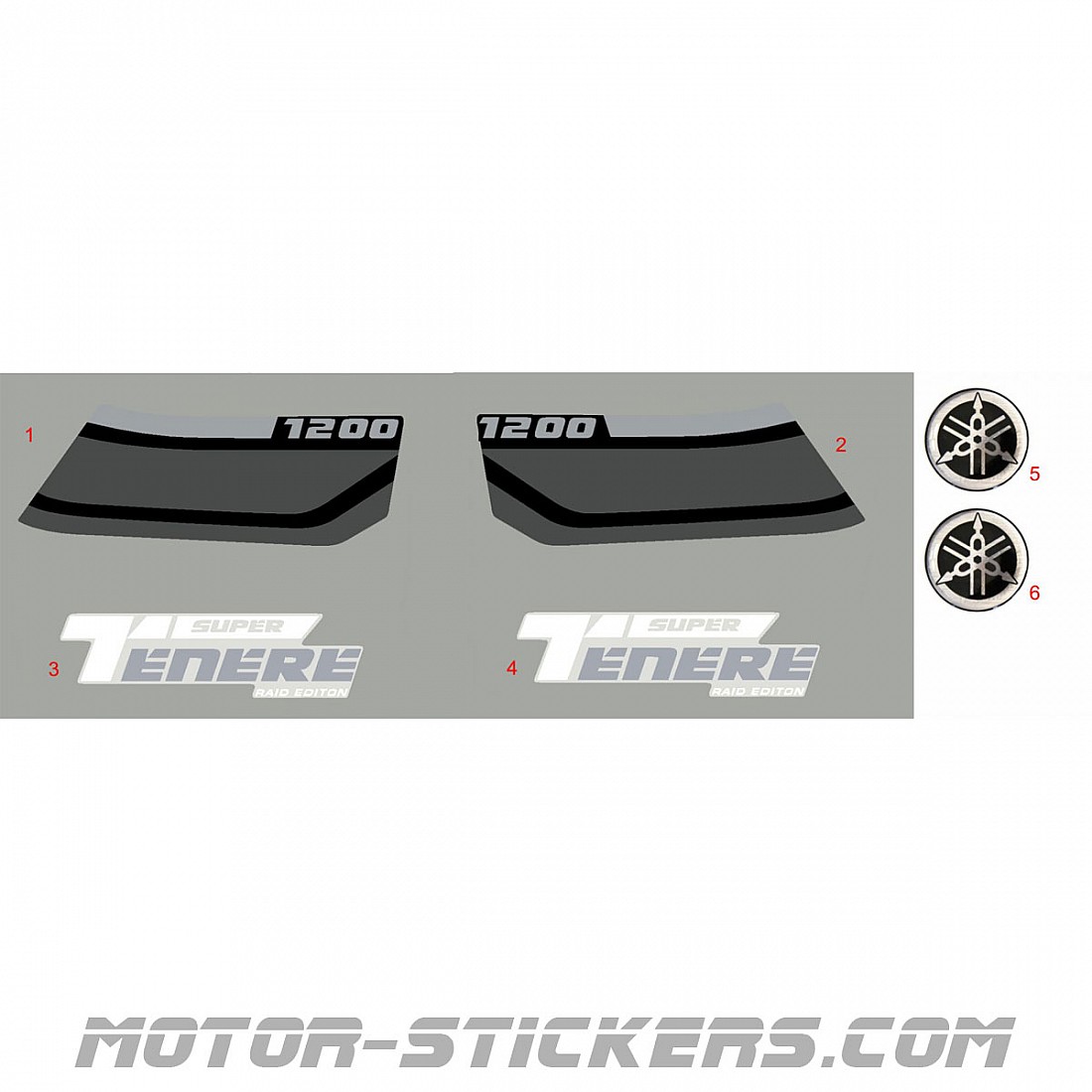 Yamaha XT 1200 Z Super Tenere 2018 Raid Edition decals