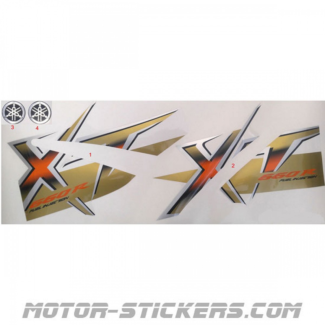 Yamaha XT 660R 2007 decals