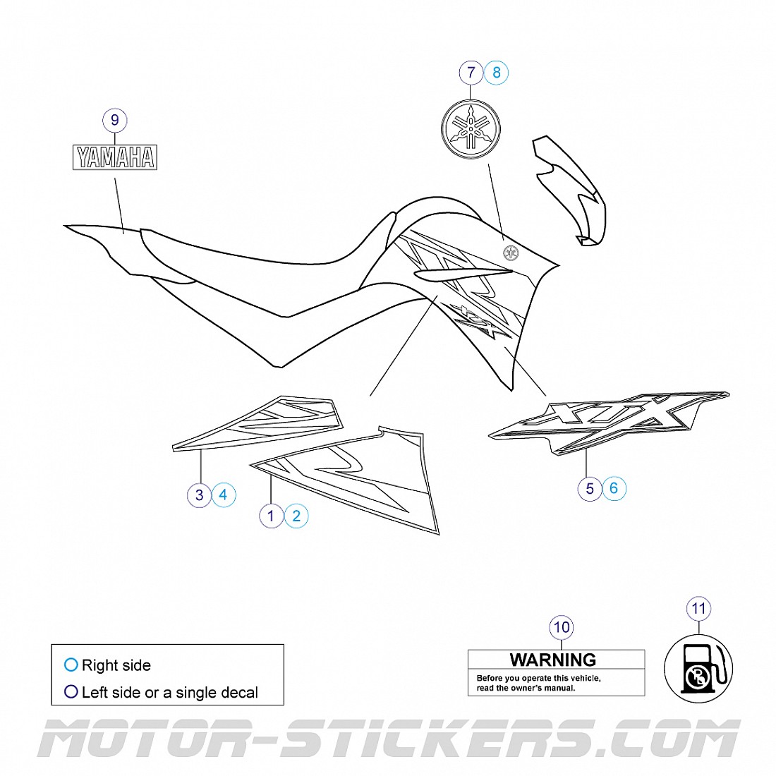 Yamaha XT 660X 2004 pegatinas