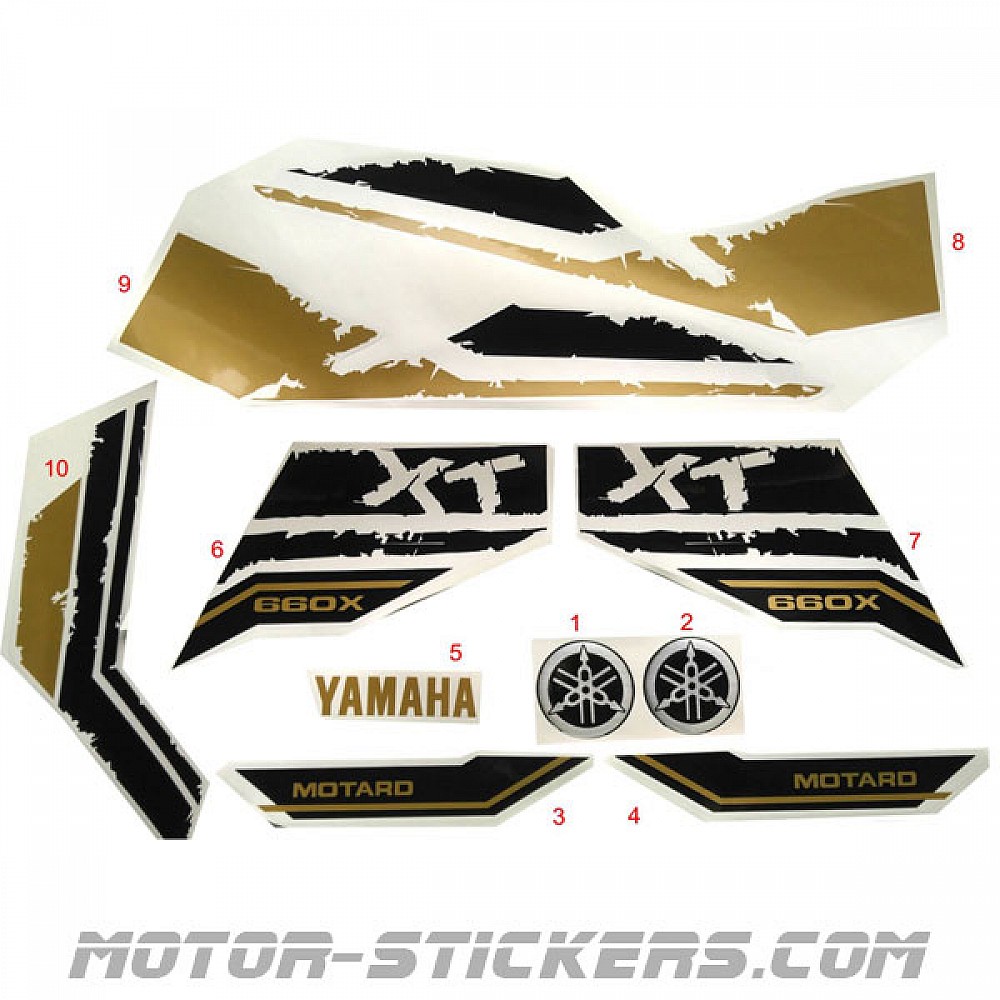 Yamaha XT 660X 2011 decals