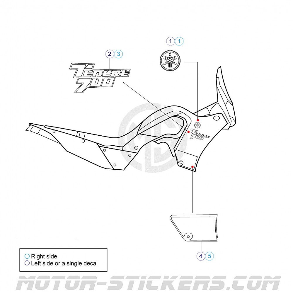 Yamaha XTZ 690 Tenere 700 2020 decals