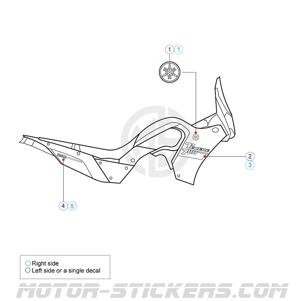Yamaha XTZ 690 Tenere 700 2024 stickers