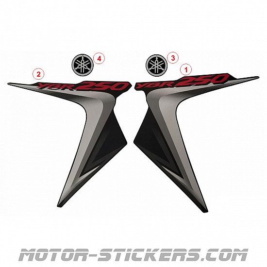 Yamaha YBR 250 '07-2010 decals