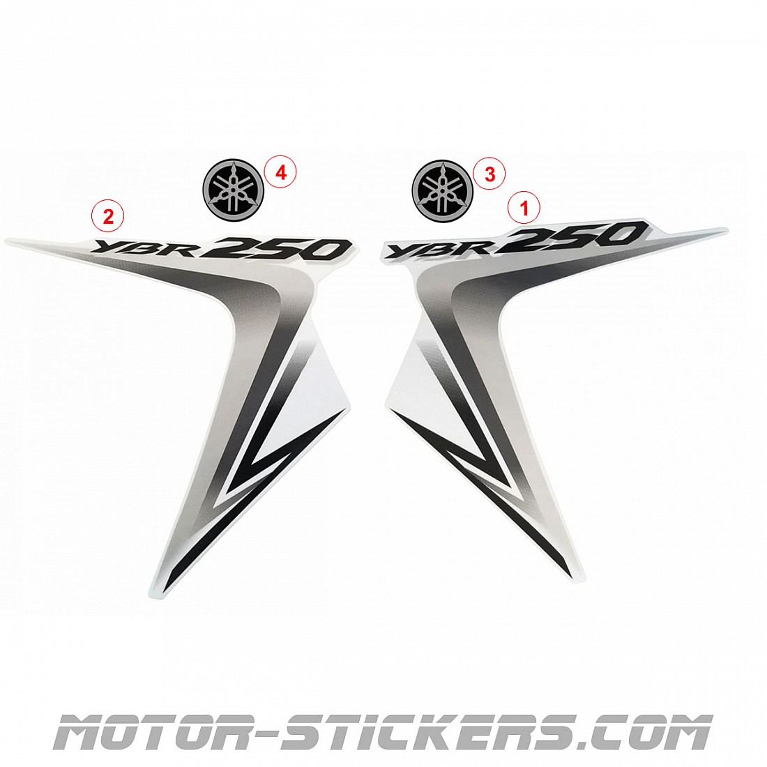 Yamaha YBR 250 '07-2010 decals