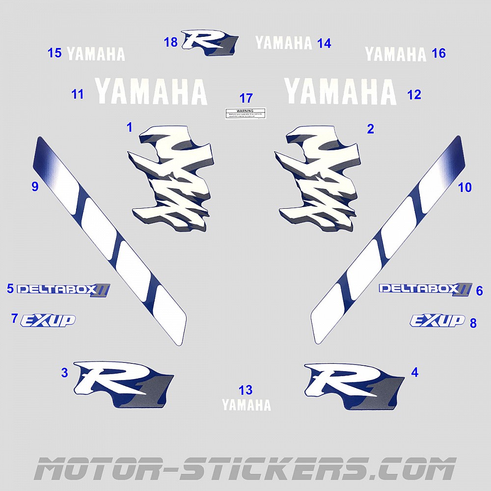 Yamaha YZF R1 1998 decals