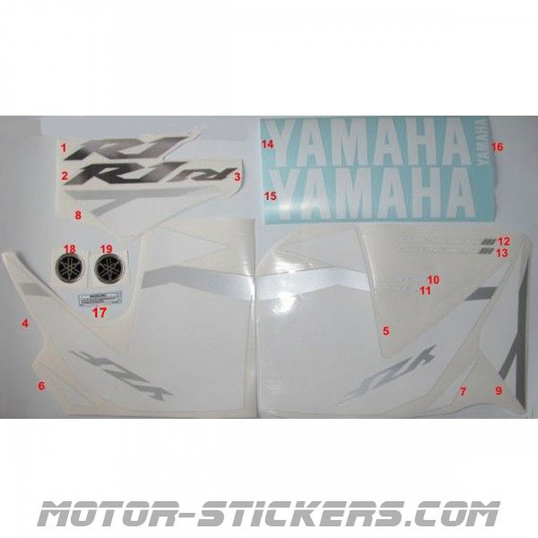Yamaha YZF R1 2002 decals