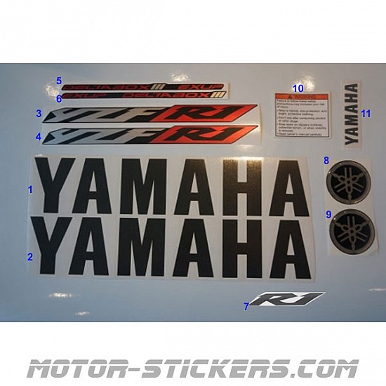 Yamaha YZF R1 2003 pegatinas