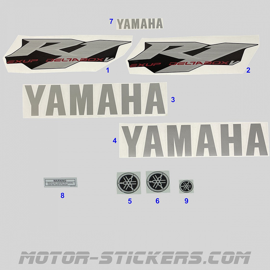 Yamaha YZF R1 2006 decals